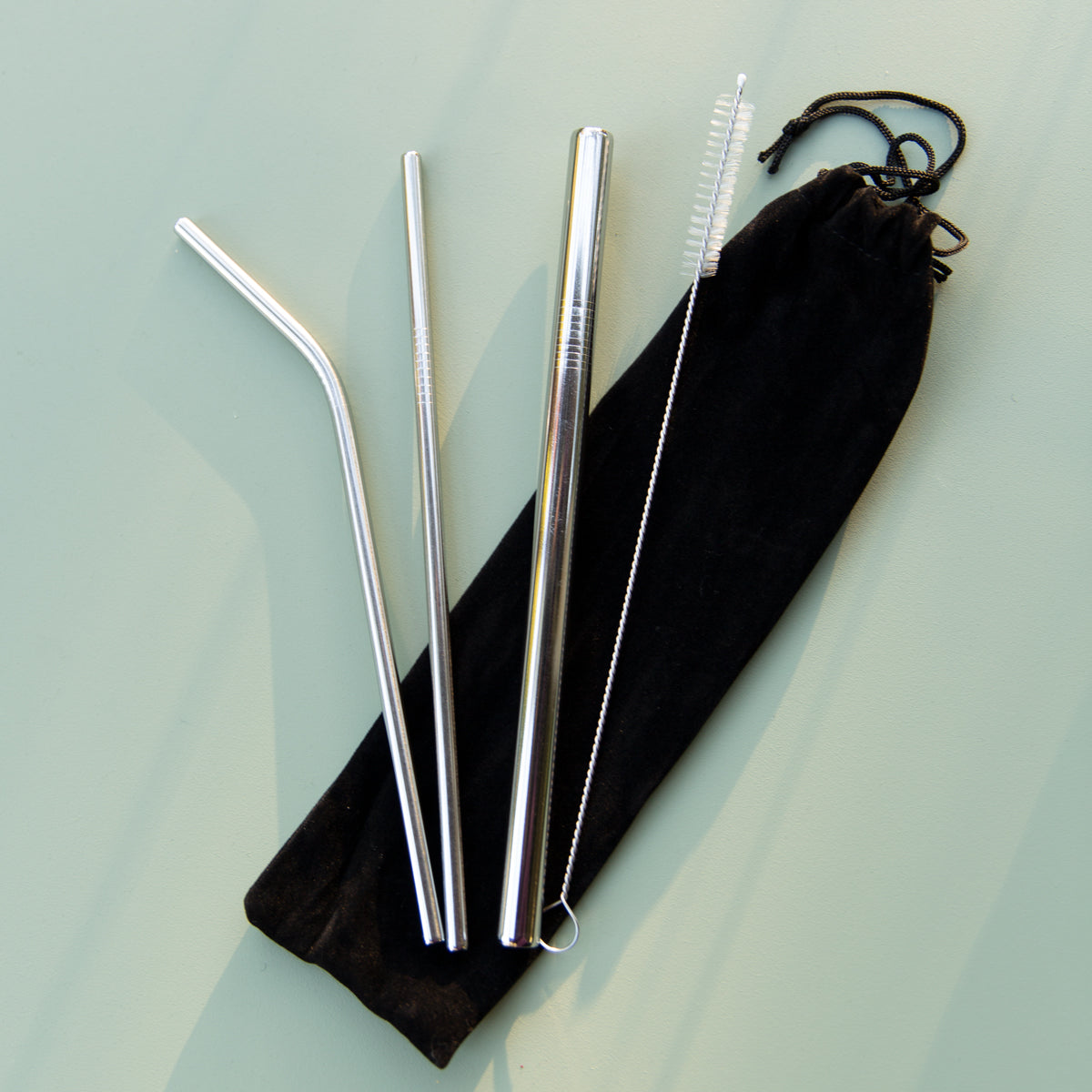 4 Piece Stainless Steel Straw Set I Plastic Free – Mosov Organic